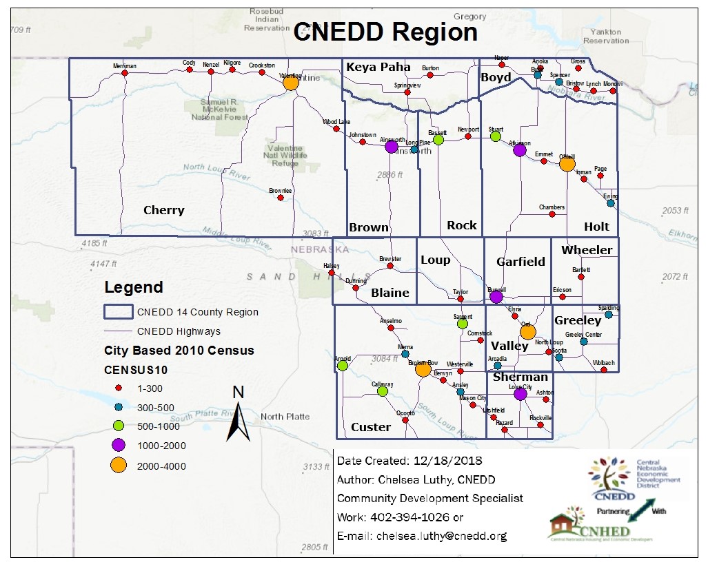 CNEDD Region Map With County Names – Central Nebraska Economic ...